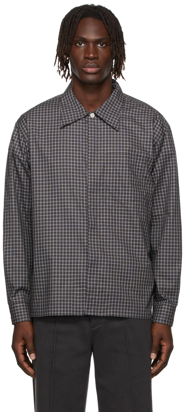 Mfpen Frame Check Shirt In Black Tartan Check - 40% Off | Editorialist
